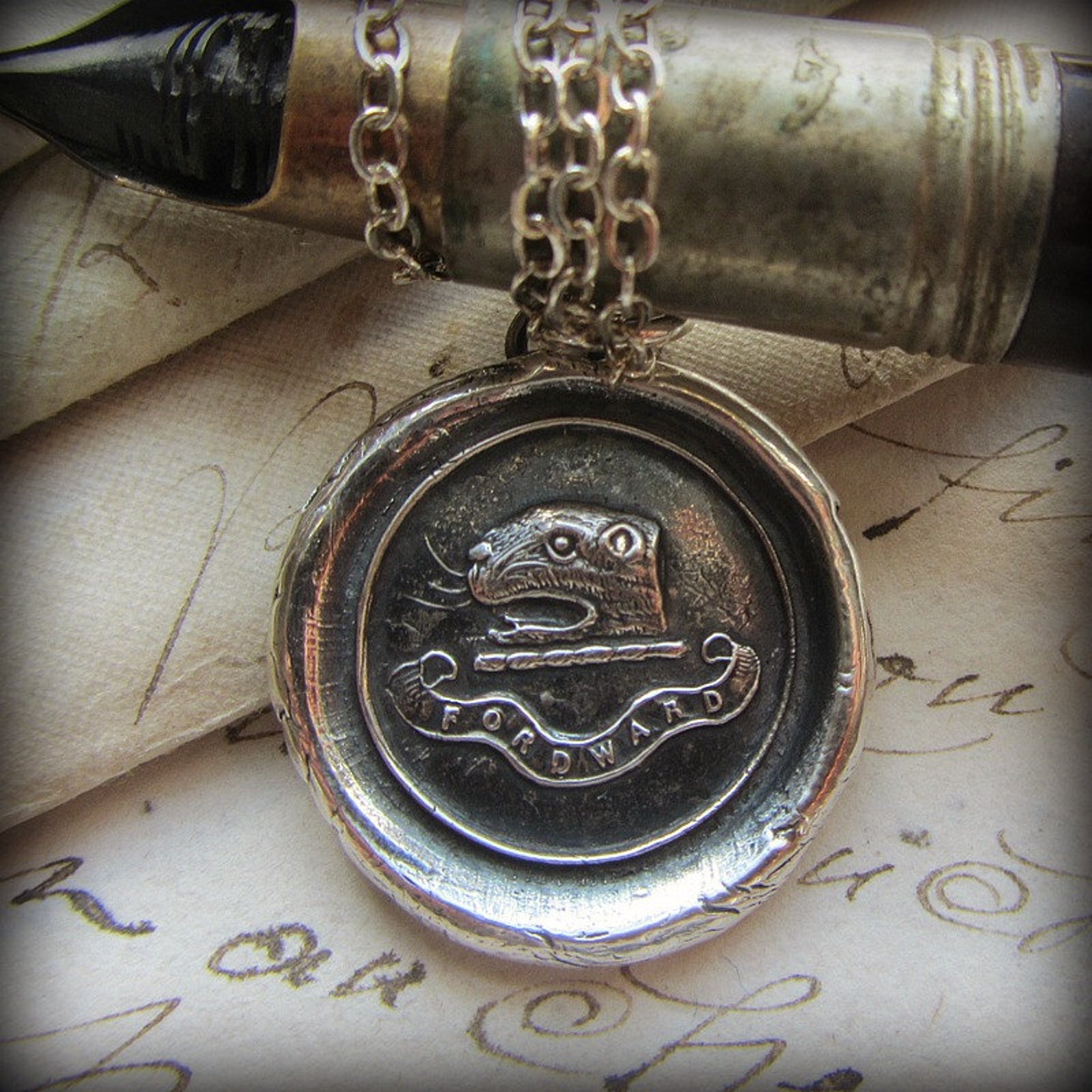 Perseverance and Determination Wax Seal Pendant Necklace - a Reminder ...