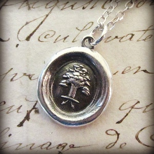 Oak and Acorn Wax Seal Pendant Necklace - Every Oak Must Be an Acorn ...