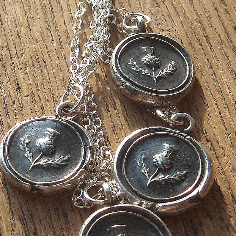 Outlander Necklace Scottish Jewelry Wax Seal Necklace | Etsy