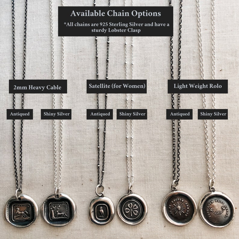 Harp Wax Seal Necklace - Sterling Silver Harp Charm - Serenity and ...
