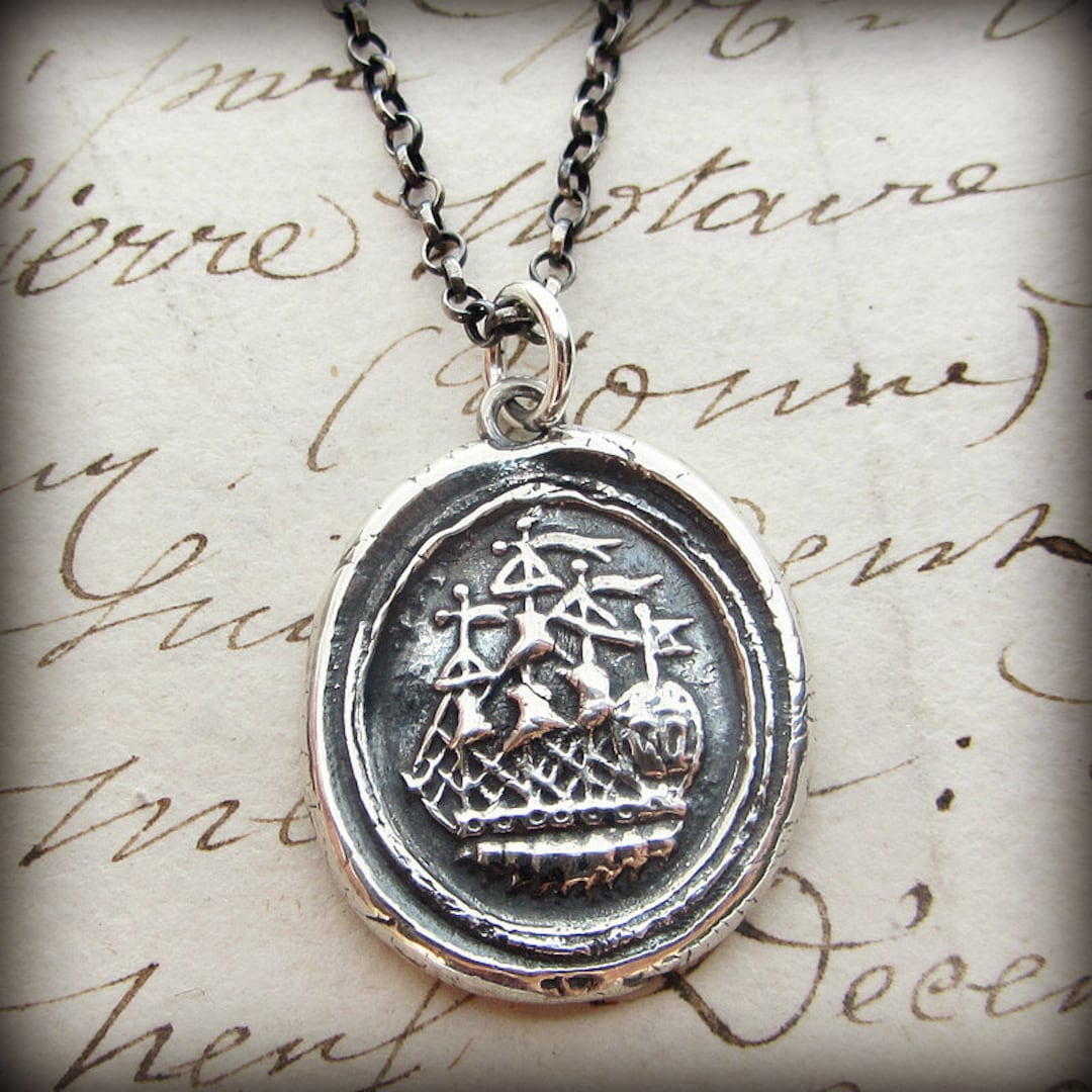 Ship Wax Seal Necklace - Symbolic of Joy, Happiness & Adventure ...