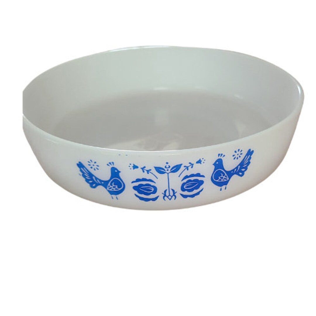 Vintage Pyrex Blue Friendship Bird Casserole Dish - Etsy