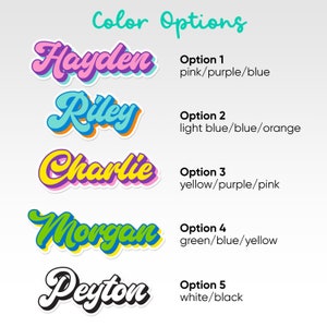 Vintage Font Style Custom Name Sticker, Personalized Decal, Vinyl ...