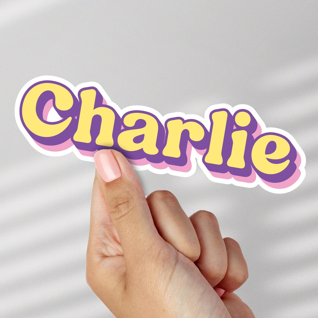 Retro Font Style Custom Name Sticker, Personalized Decal, Vinyl Sticker ...