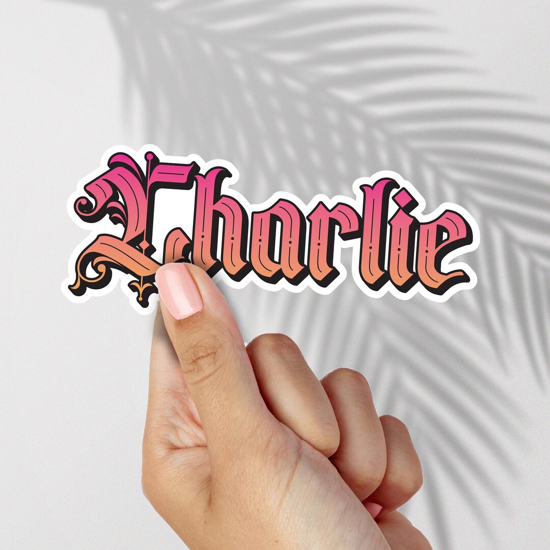 Gothic Tattoo Font Style Custom Name Sticker, Personalized Decal, Vinyl ...