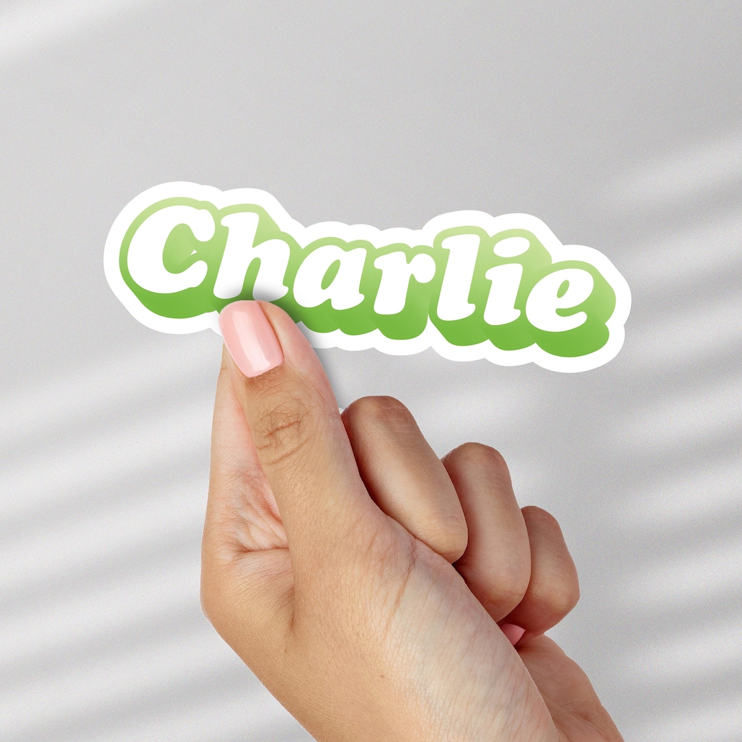 Round Serif Font Style Custom Name Sticker, Personalized Decal, Vinyl ...