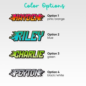 Race Car Font Style Custom Name Sticker, Personalized Decal, Vinyl ...