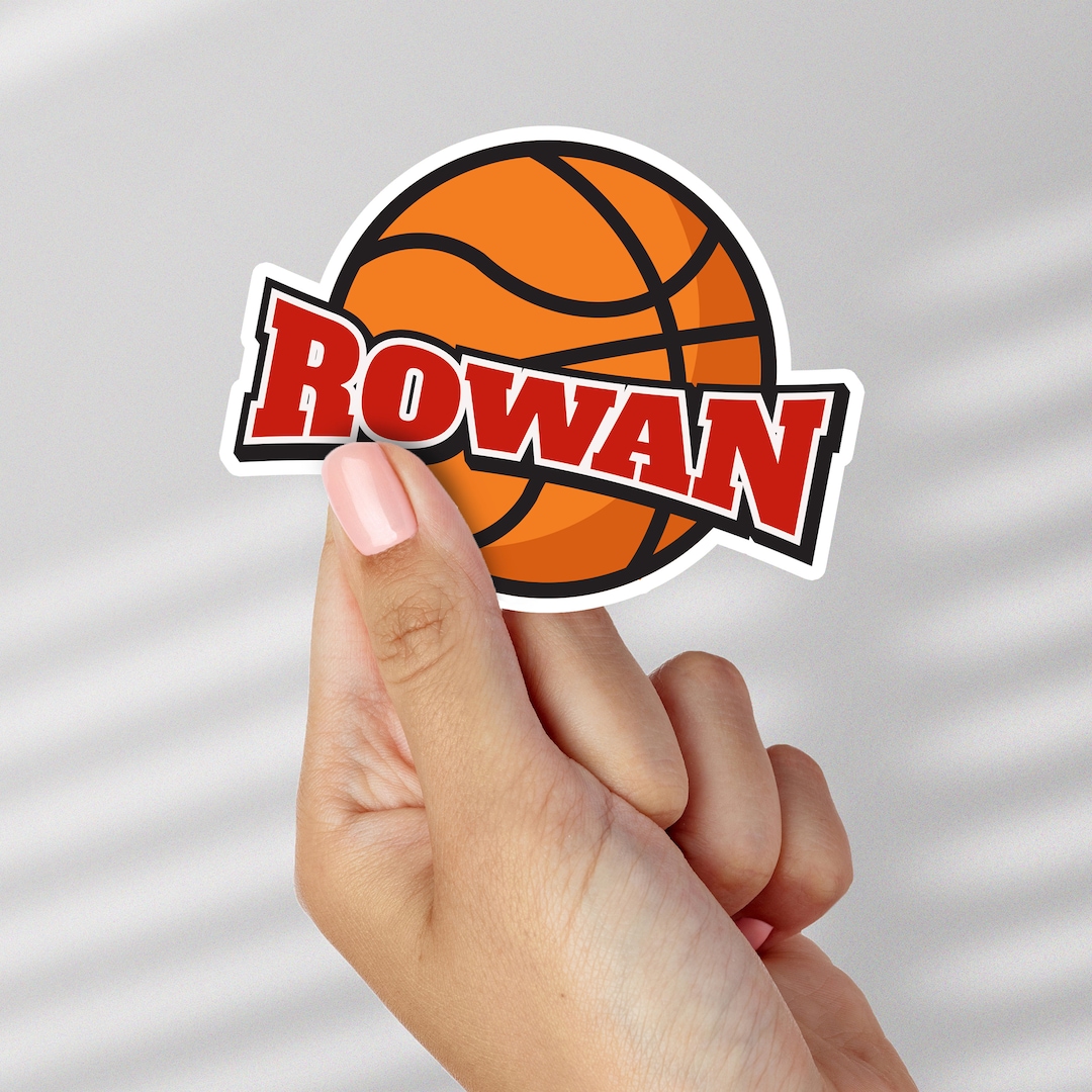 Sports Font Style Custom Name Sticker With Ball, Personalized Decal ...