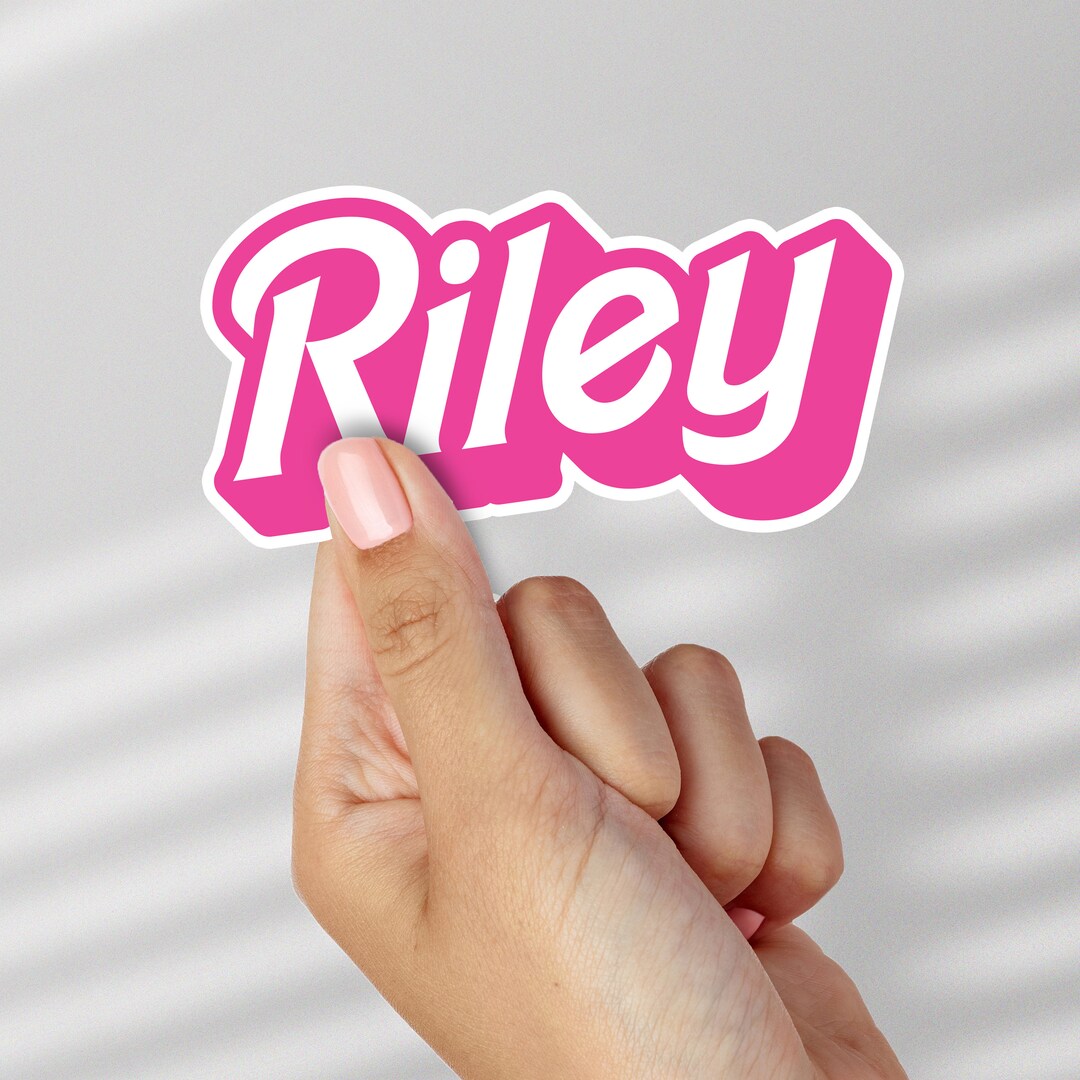 Doll Font Style Custom Name Sticker, Personalized Decal, Vinyl Sticker ...