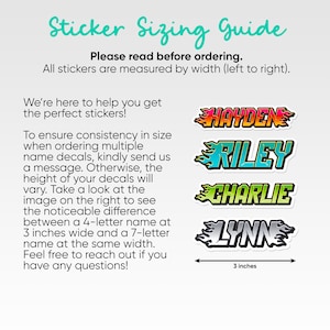 Race Car Font Style Custom Name Sticker, Personalized Decal, Vinyl ...