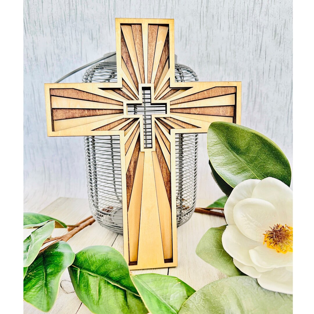 Distinctive 3D Wood Cross Laser Cut Wall Decor Religious Gift - Etsy