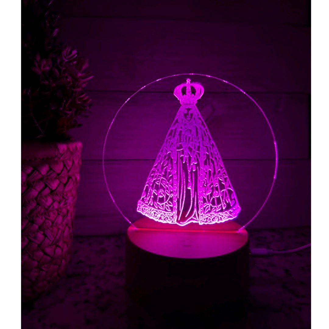 Virgen Del Valle Catholic Home Altar LED Nightstand Lamp With Remote ...
