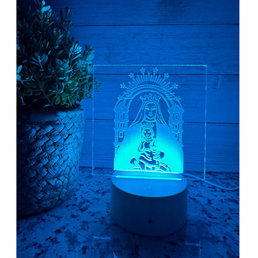 Virgen De Coromoto Catholic Home Altar LED Nightstand Lamp With Remote ...