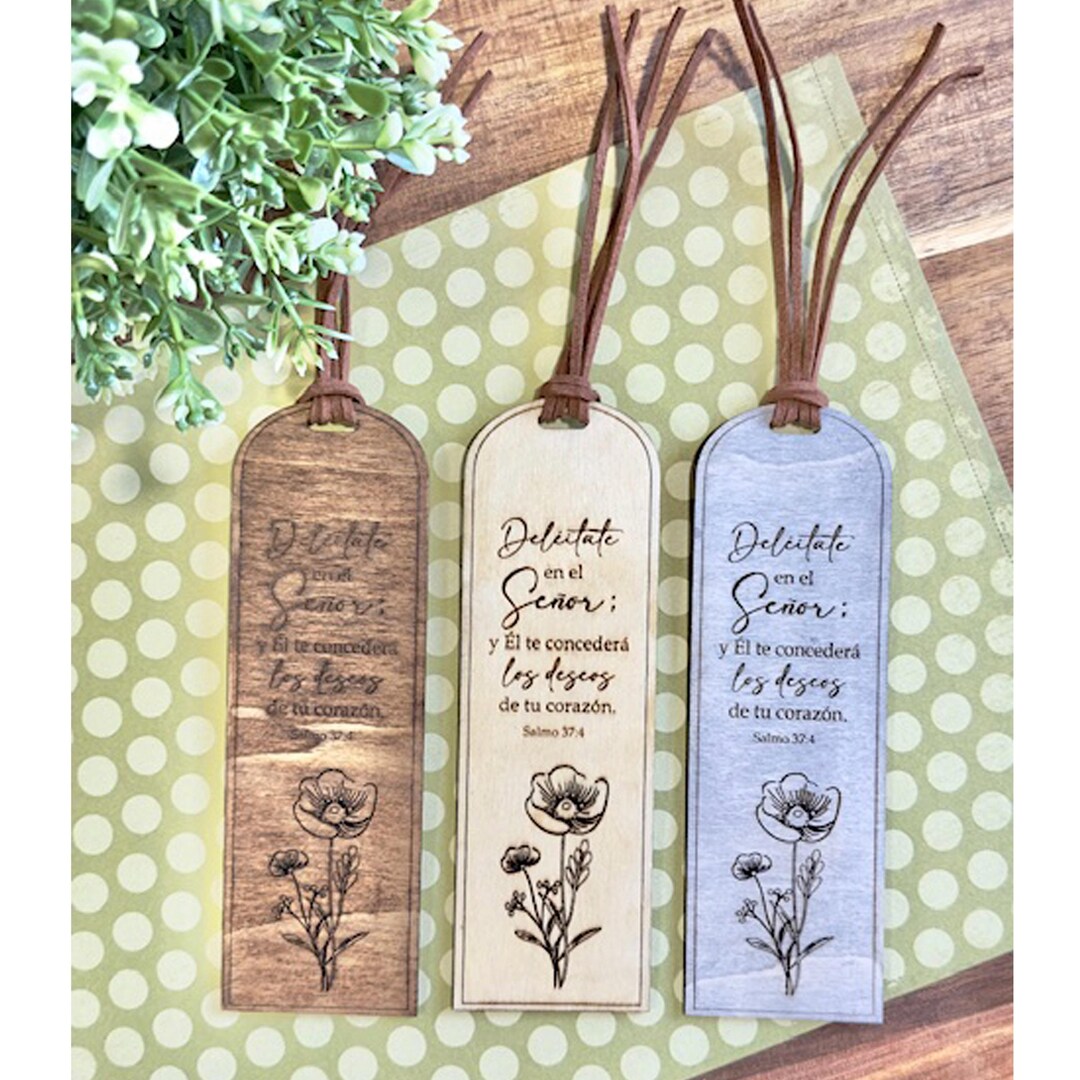 Custom Spanish Engraved Wooden Bookmark With Tassel - Etsy