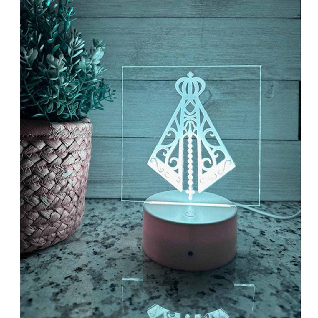Virgen Del Valle Catholic Home Altar LED Nightstand Lamp With Remote ...