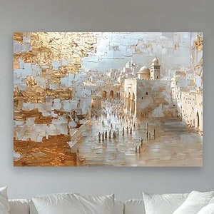 Urban Street Canvas Wall Art Abstract Cityscape Decor European Old ...