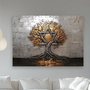 Tree of Life Wall Art - Nature Inspired Canvas Print | Support Israel ...