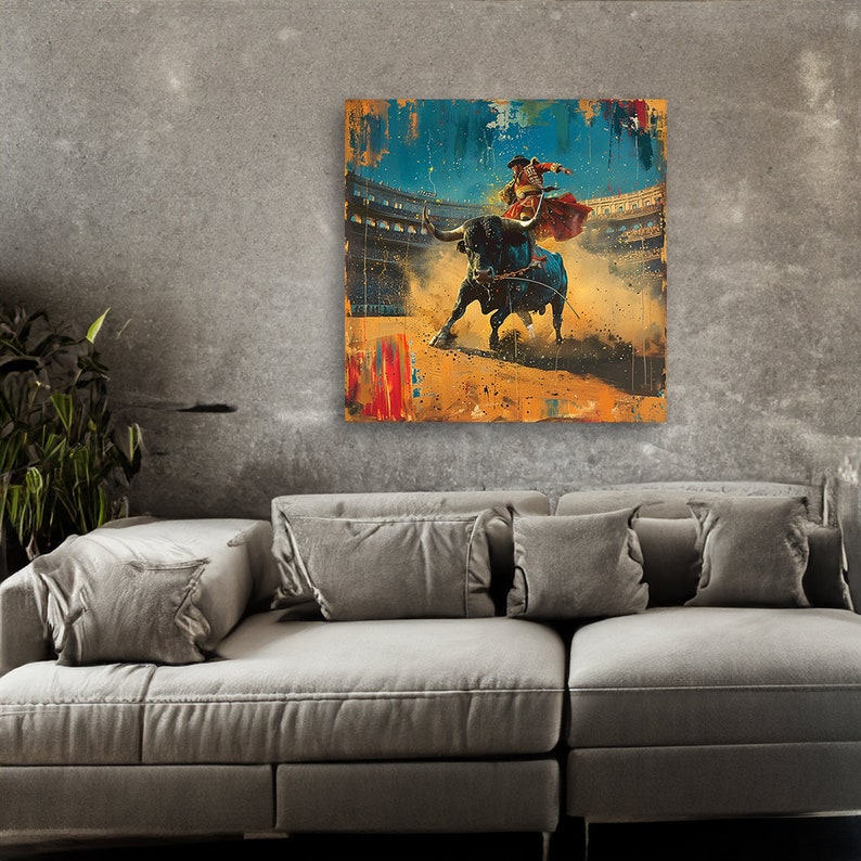 Matador Bullfighter Wall Art Toreador Bull Fighting Wall Art Large ...