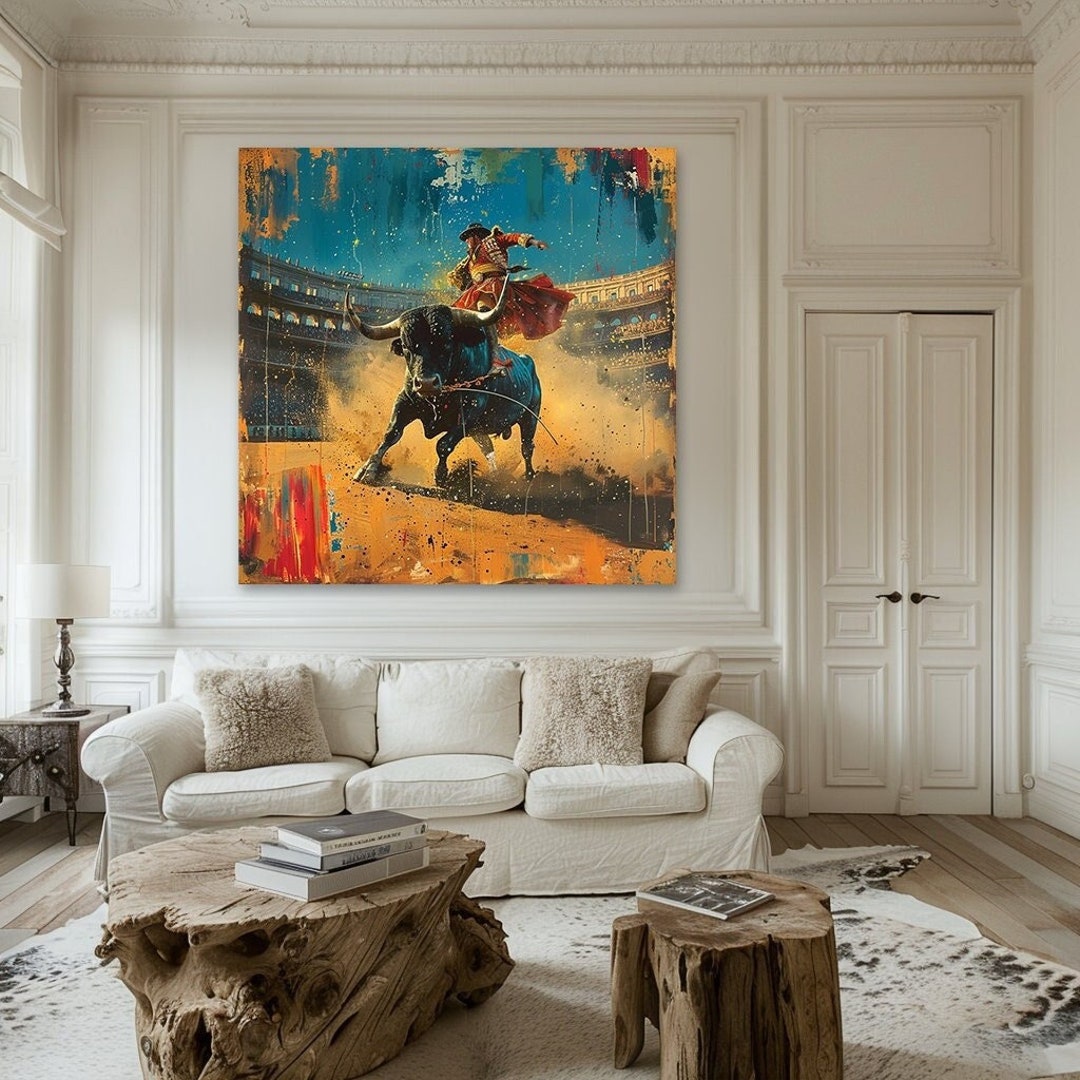 Matador Bullfighter Wall Art Toreador Bull Fighting Wall Art Large ...