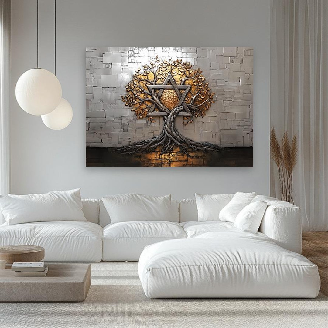 Tree of Life Wall Art - Nature Inspired Canvas Print | Support Israel ...