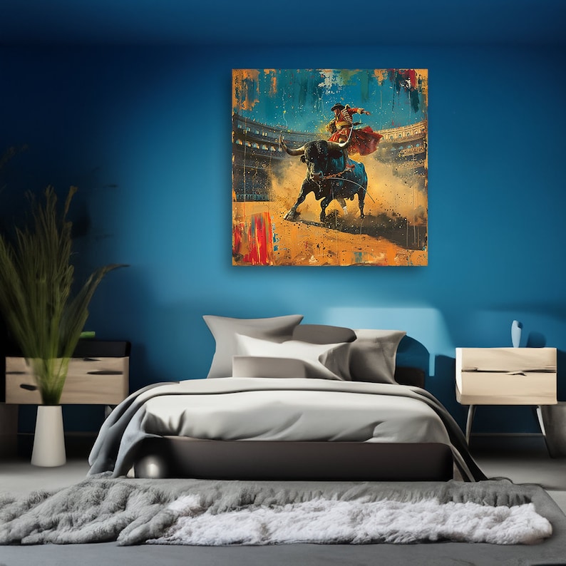 Matador Bullfighter Wall Art Toreador Bull Fighting Wall Art Large ...