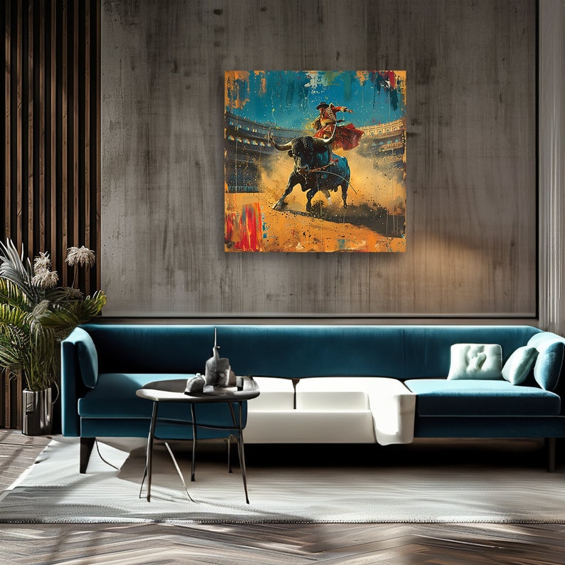 Matador Bullfighter Wall Art Toreador Bull Fighting Wall Art Large ...