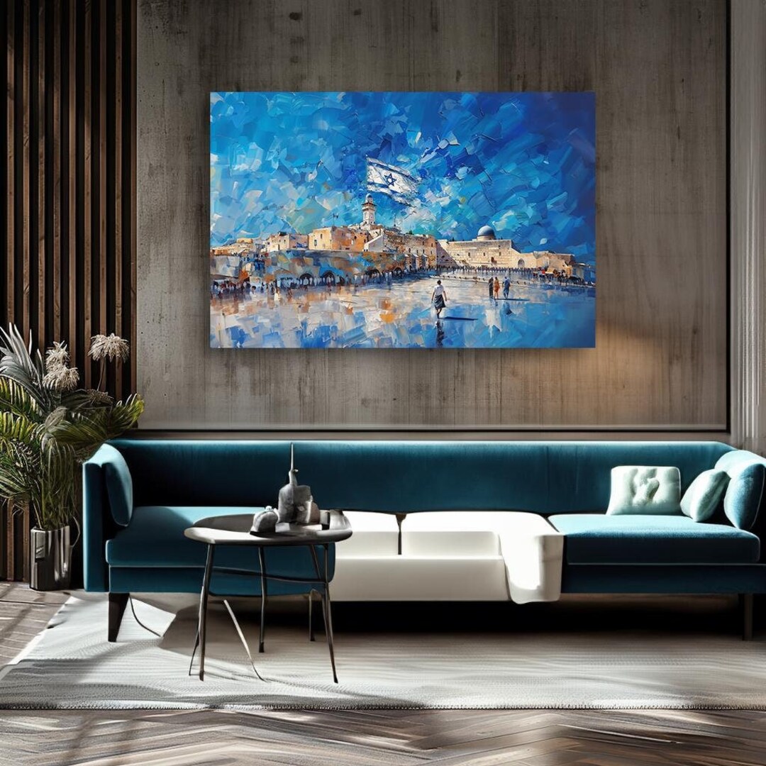 Unique Stone Jewish Wall Art - Jerusalem-inspired Design With Israeli ...