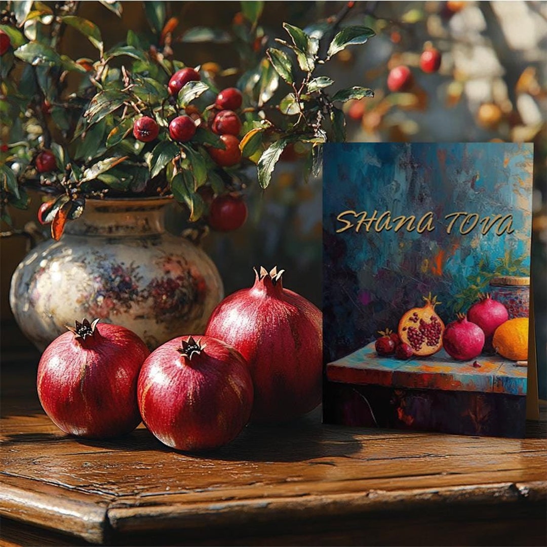 Rosh Hashanah Card, Jewish New Year Greeting Card, Shana Tova Greeting ...