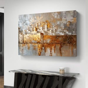 Jewish Art Acrylic Picture Frame Gold Jerusalem Art Prints Acrylic ...