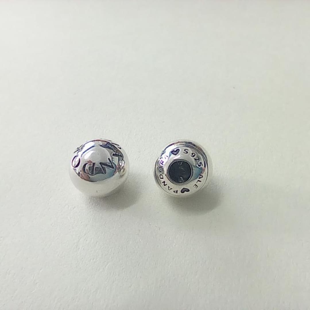 Pandora Sterling Silver Pandora Logo Open Bangle Caps - Etsy