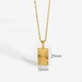 Sunburst Rectangle Gold Pendant Necklace, 18k Gold Plated, Stainless Steel, Tarnish Free ...