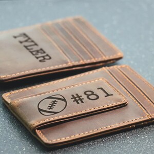 SOCCER WALLET, GRADUATION Gift, Leather Wallet - Etsy