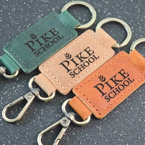 Business Logo Keychain, Custom Leather Keychain - Etsy