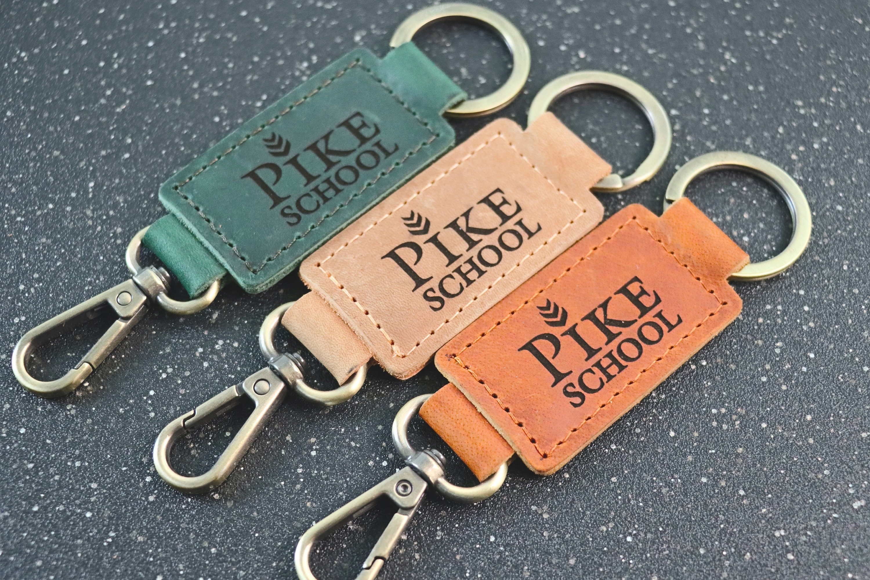 Business Logo Keychain, Custom Leather Keychain - Etsy