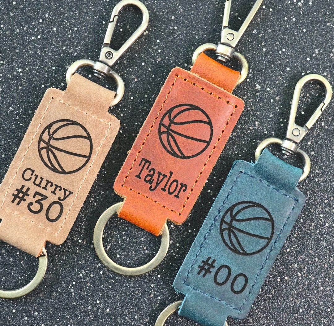 Personalized Basketball Keychain, Basketball Name Tag Keychain ...