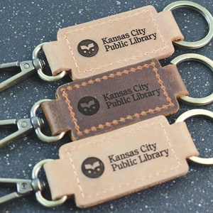 Business Logo Keychain, Custom Leather Keychain - Etsy