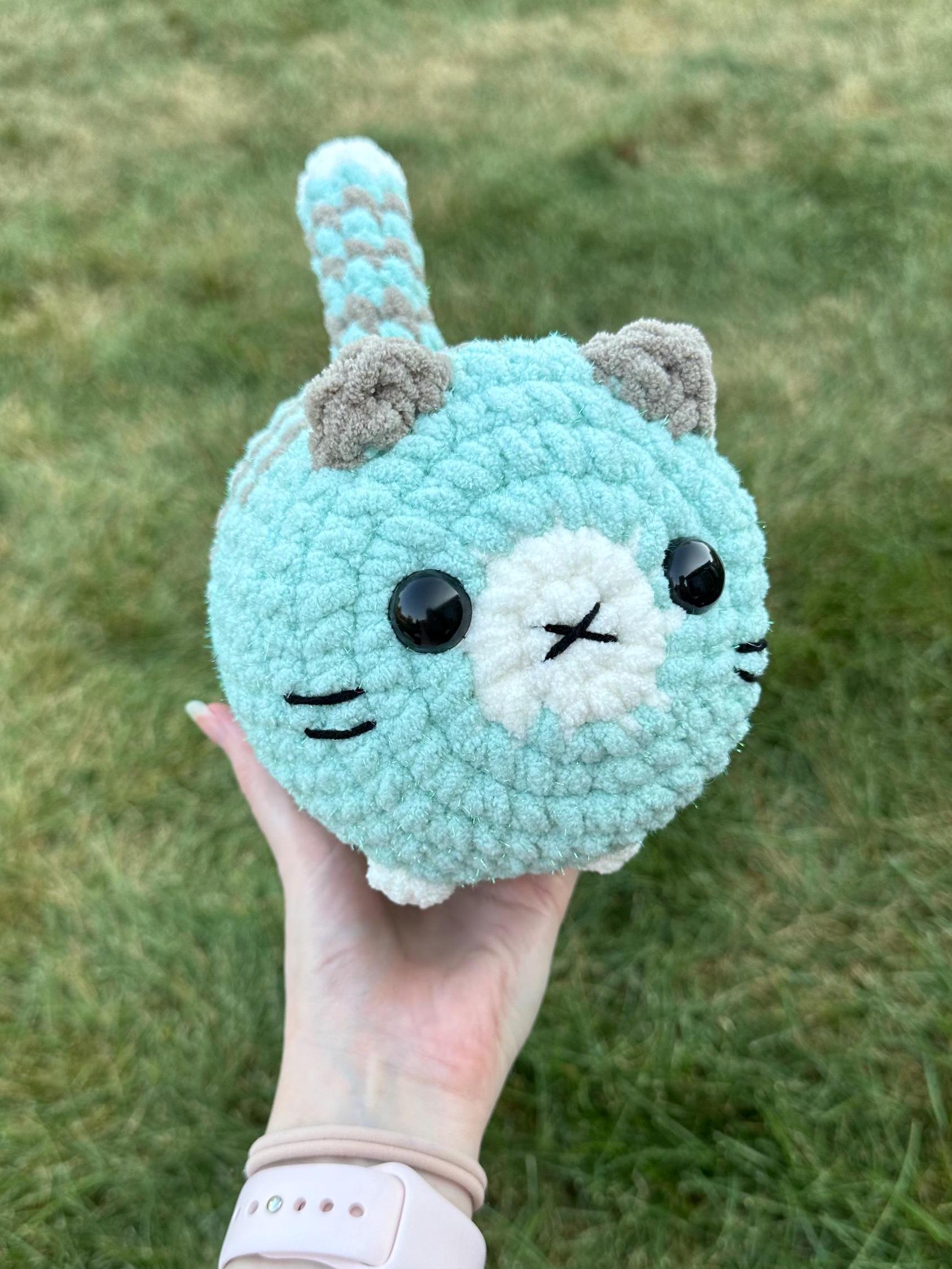 Crochet Tabby Loaf Cat Handmade Colorful Plushie - Etsy