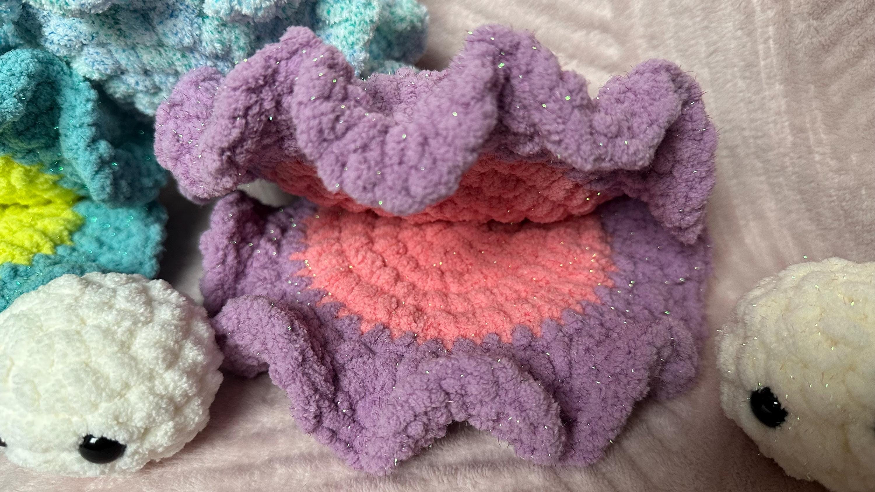 Crochet Pearl and Clam Shell Handmade Plushie - Etsy