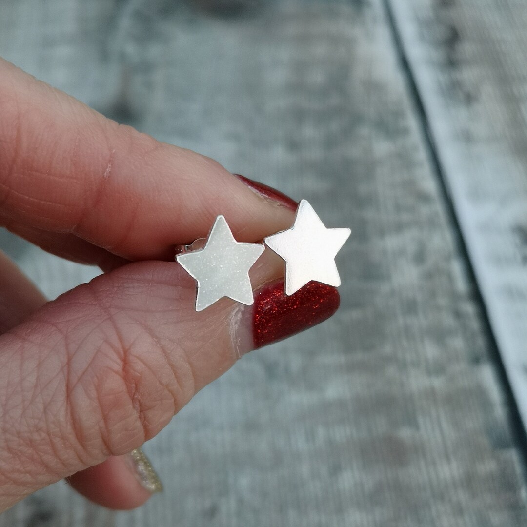 Silver Star Earrings, Silver Earrings, Silver Stud Earrings, Small ...