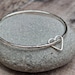Silver Bangle, Silver Heart Bangle, Silver Heart Charm, Charm Bangle ...