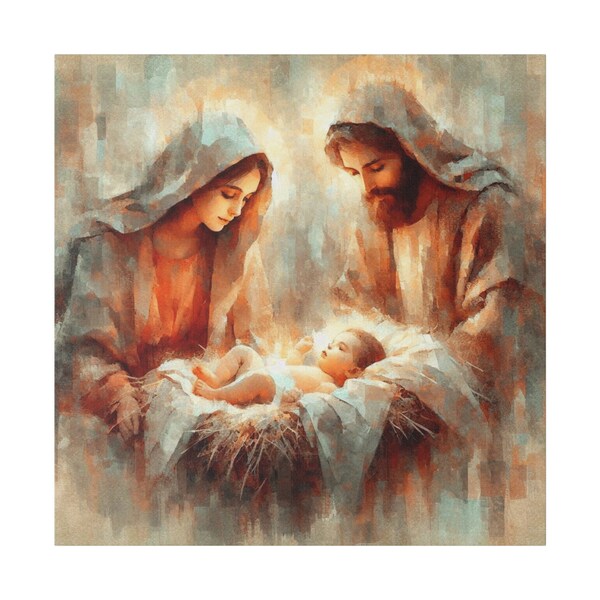 Manger Scene Painting - Etsy