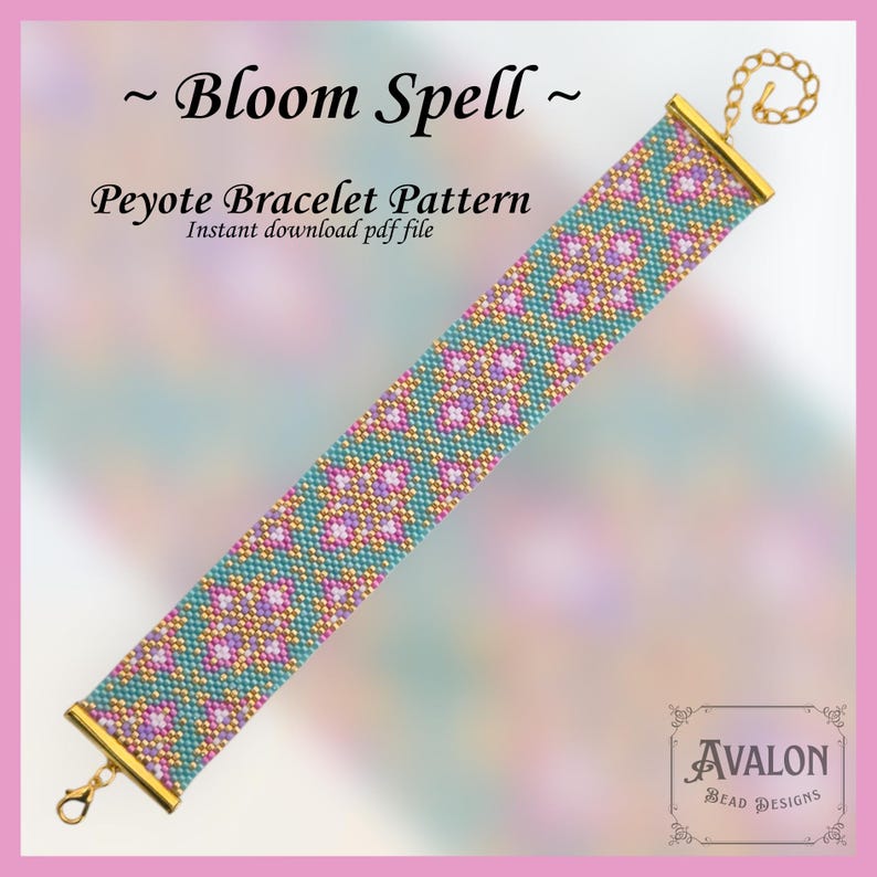 Pattern for Peyote Bracelet - Bloom Spell - PDF English - Etsy