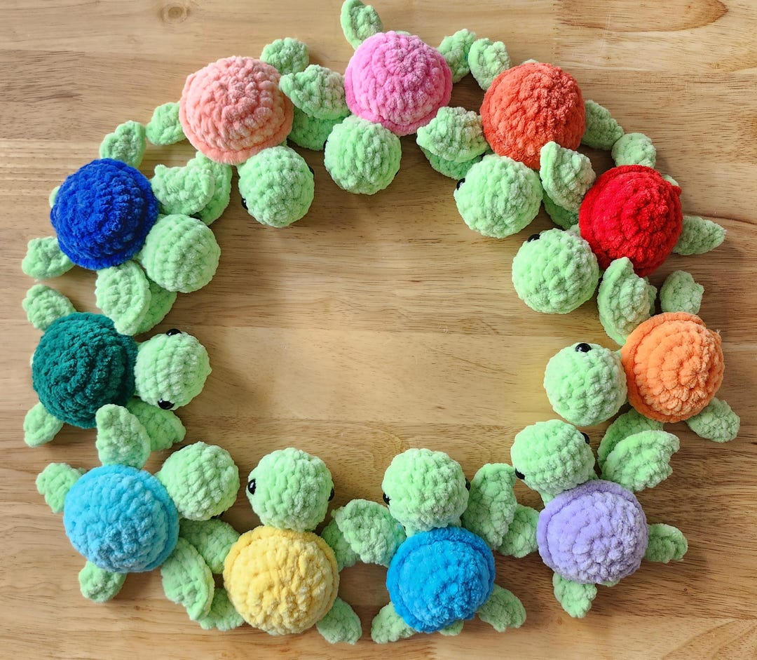 Happy Tiny Rainbow Turtles - Etsy