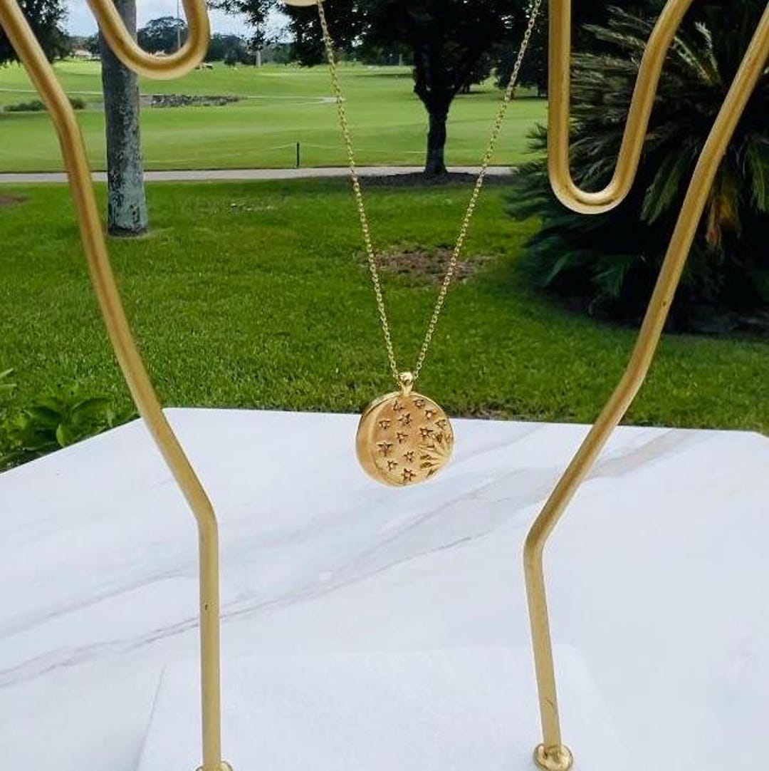Celestial Necklace 14k Gold Sun, Moon, Stars Crystal Pendant ...