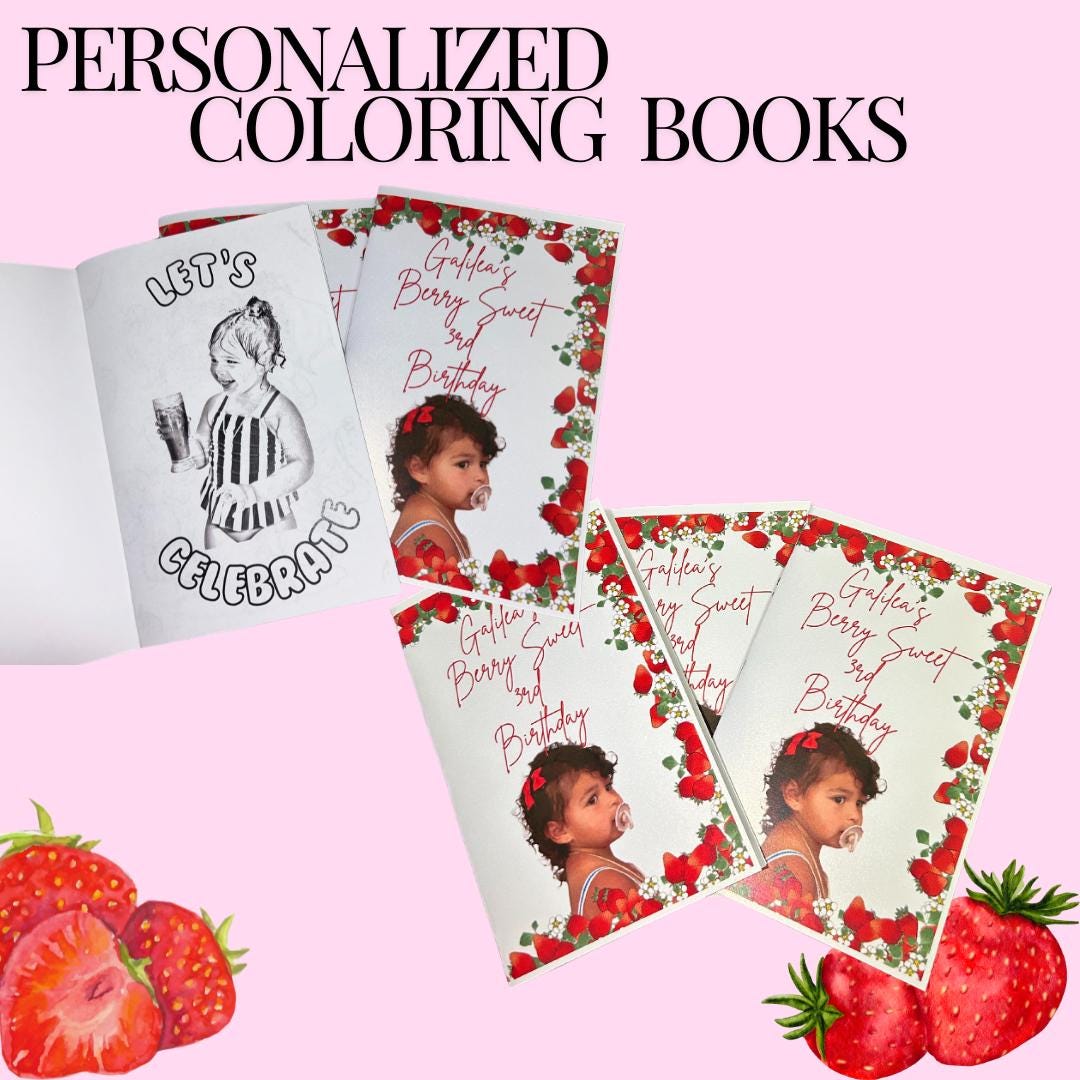 Personalized Coloring Books for Birthdays and Party Favors - Etsy