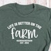 Farm Est Custom Shirt, Customizable Farm Name Est Shirt, Life is Better on the Farm Tee, Farm ...