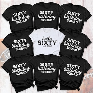 60th Birthday Shirt, Custom Birthday Crew Est 1964 Shirt, Sixty ...