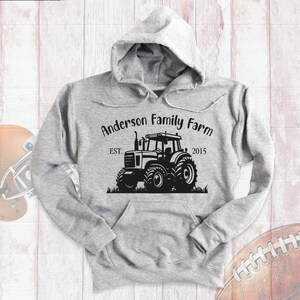 Tractor Farm Custom Sweatshirt, Farmer Hoodie, Family Farm Long Sleeve ...