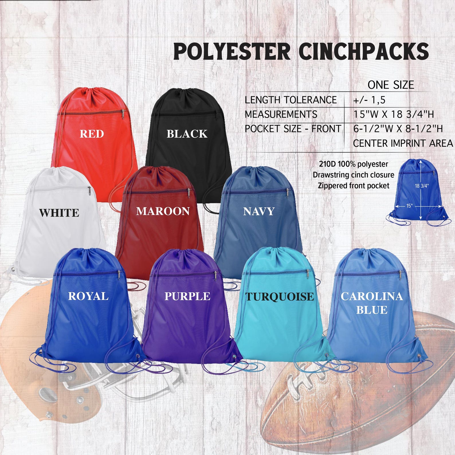 Custom Soccer Football Drawstring Bag, Kids Sports Backpack, Custom ...