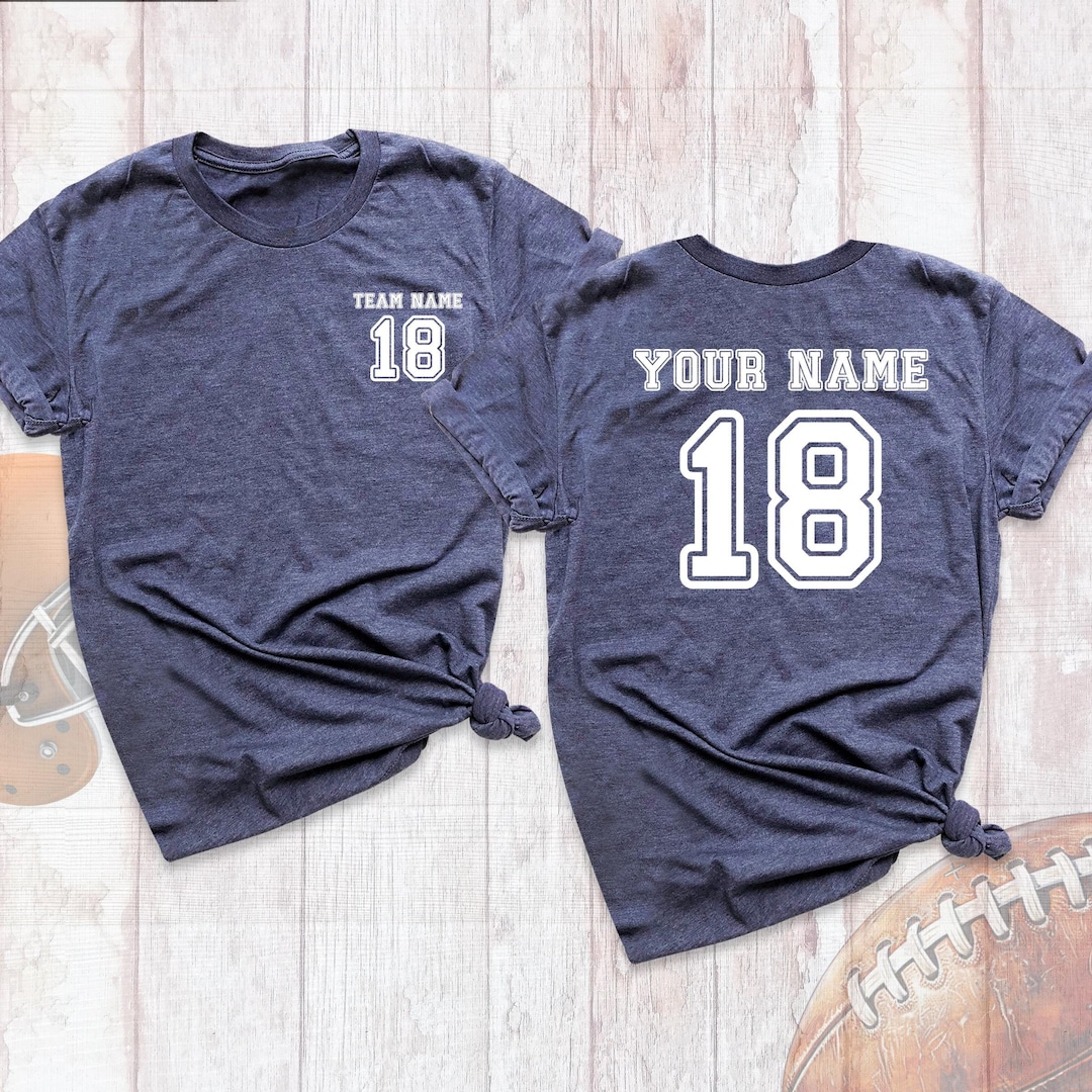 Custom Sport Shirt, Name and Back Number Shirt, Family Sports Shirts ...